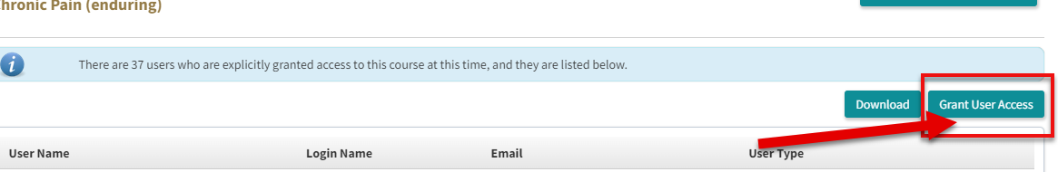 How to give a user grant access to a course – Oasis LMS