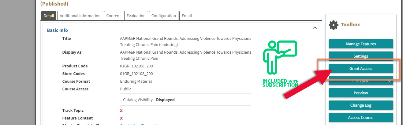 How to give a user grant access to a course – Oasis LMS